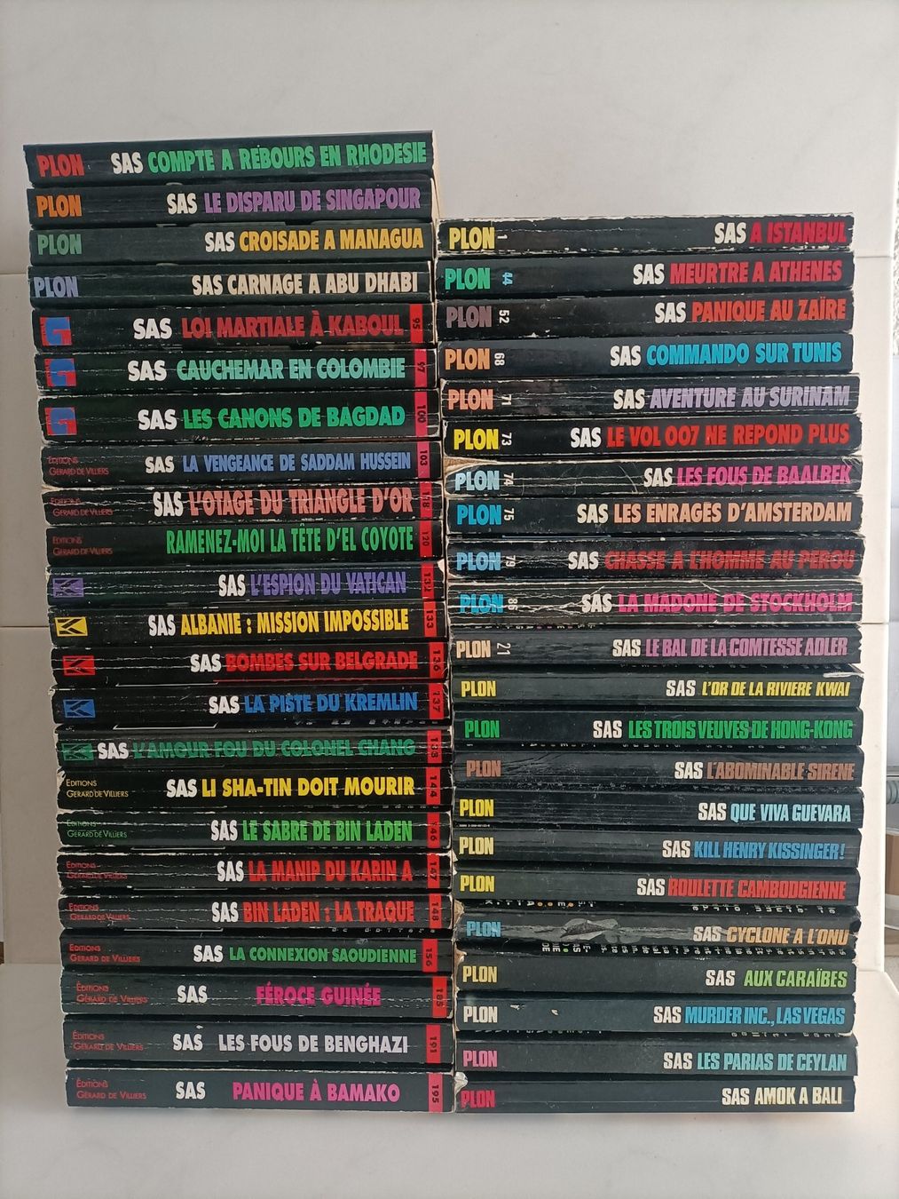 45x SAS Malko Linge / Gérard de Villiers / Plon / Vaugirard (Gebraucht ...