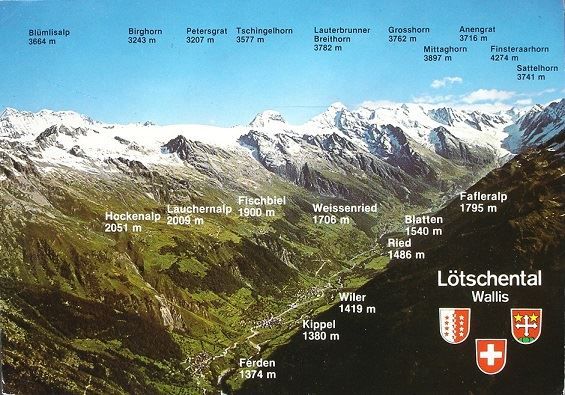 LÖTSCHENTAL Flugaufnahme - Ferden Kippel Wiler Ried Blatten (Gebraucht ...