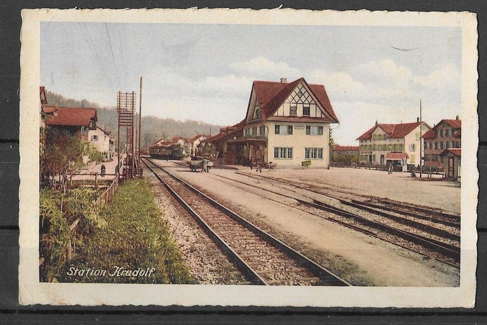 TG Kradolf 1929 Bahnhof mit Bahn (Gebraucht) in Schocherswil für CHF 12 ...