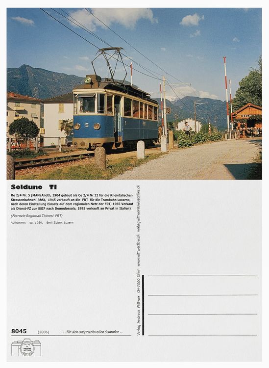 Solduno Locarno Ticino Bahn Be 2/4 Nr.5 FRT FART RhSt Nr.12 | Kaufen ...