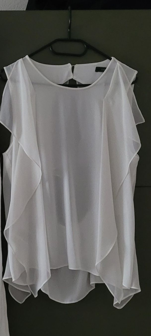 BCBG Max Azria Blouse blanche taille L, Neuf (Neuf (Voir description ...
