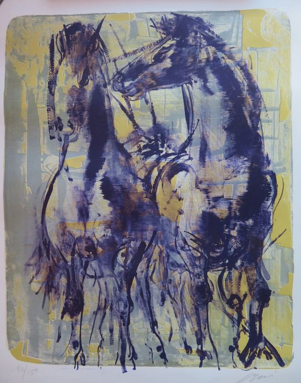 Hans Erni. Lithographie. Pferde. (Gebraucht) in Versoix für CHF 125 – mit Lieferung auf Ricardo ...