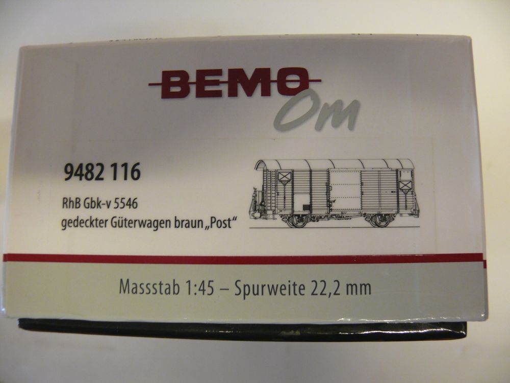Bemo Spur 0m: 9482 116: Gedeckter RhB Güterwagen "Post" | Kaufen auf ...