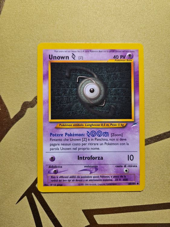 Neo Destiny - Unown Z (Gebraucht) in Bellinzona für CHF 1 – mit ...