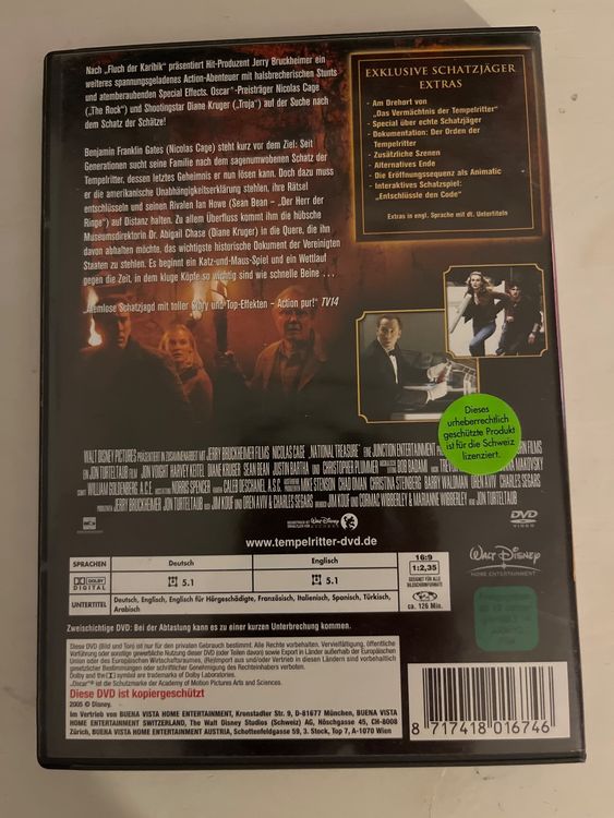 Disney: Das Vermächtnis der Tempelritter (2005) DVD 📀 (Gebraucht) in Sierre für CHF 1.95 – mit ...