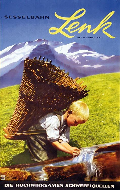 LENK Tourismus-Plakat 1950 Leo Keck Farboffset (Gebraucht) in Hünibach ...