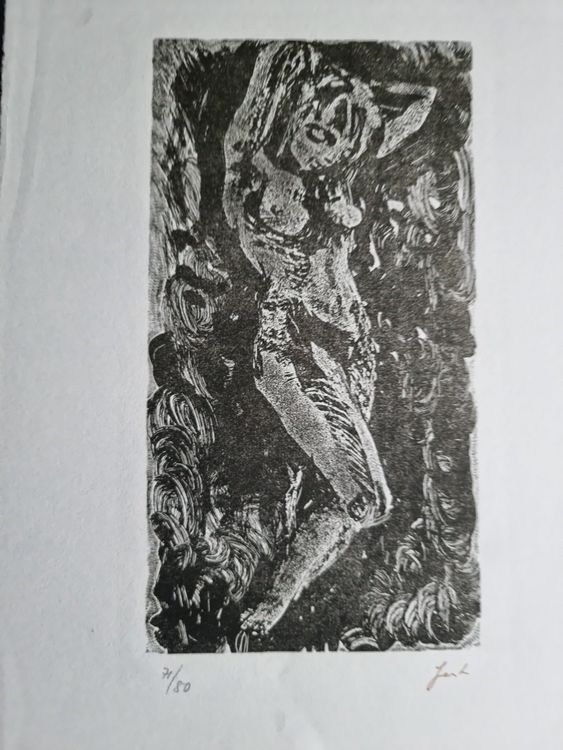 KÜNSTLER ? UNLESERLICH SIGNIERT LINOLSCHNITT (Gebraucht) in Gersau für CHF 8 – mit Lieferung auf ...