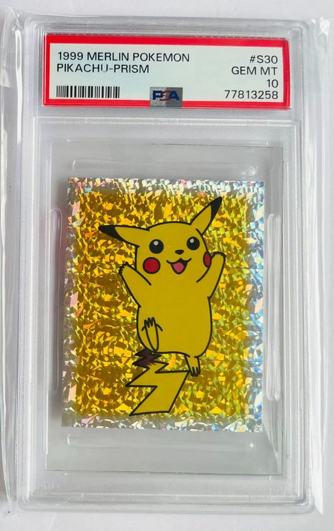 PIKACHU PRISM 1999 Merlin Pokemon PSA 10! COOL! | Kaufen auf Ricardo