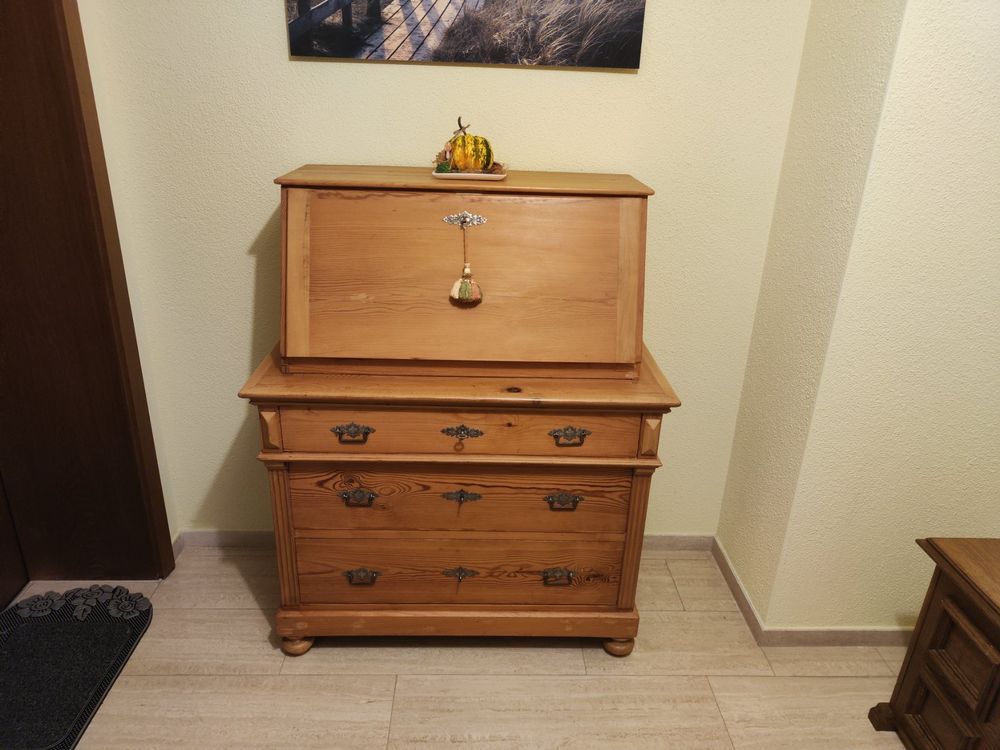 Sekretär, Holz, verschiedene Hölzer, restauriert (Gebraucht) in ...