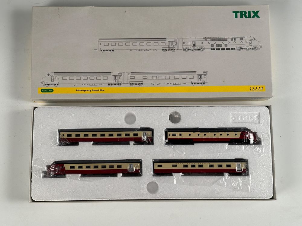 RAm TEE Spur Minitrix Art.Nr. 12224 Diesel-Triebwagenzug OVP (Neu und ...