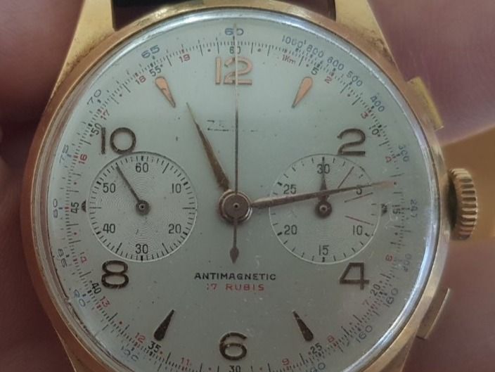 Chrono Landeron or 18k 750 ancien | Kaufen auf Ricardo