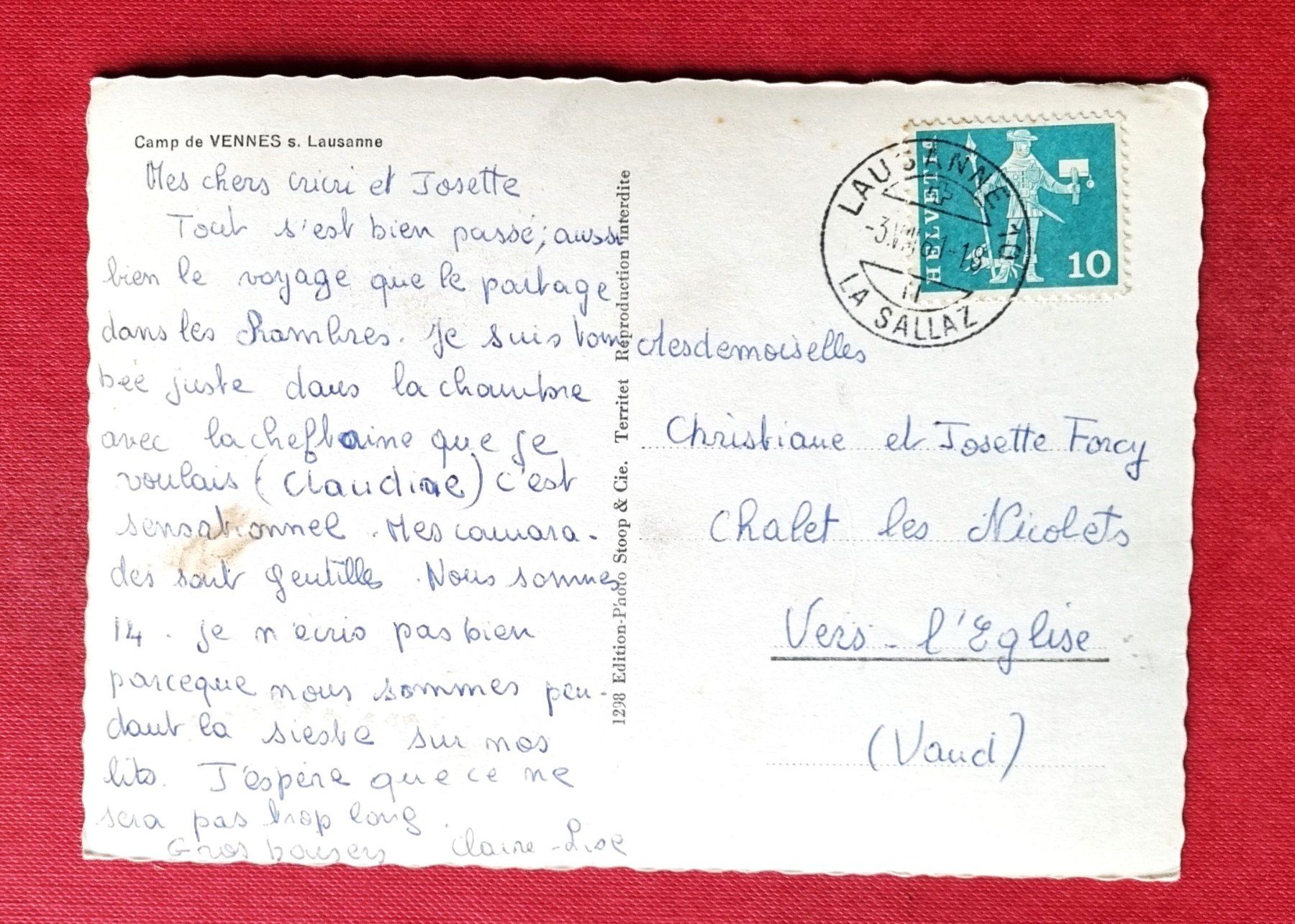 Camp de Vennes - sur Lausanne - 1961 (D'occasion) à Rothrist pour CHF 1 ...