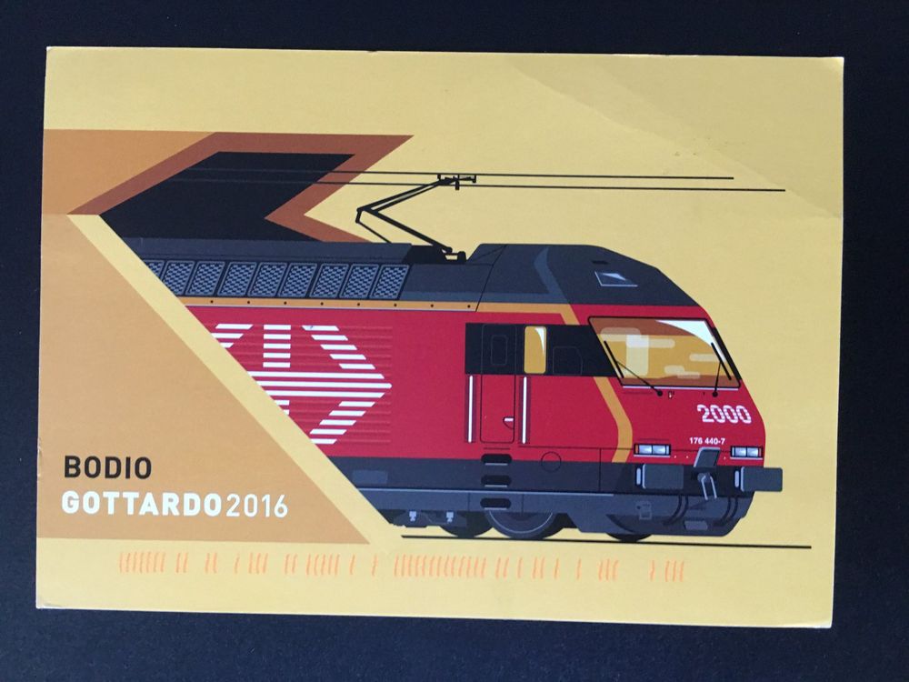 Ganzsache GOTTARDO 2016 Bodio mit 100 Jh Gotthard Bahn (Gebraucht) in ...