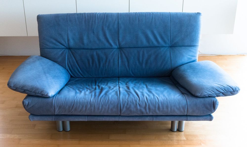 Sofa Rolf Benz bmp 436 2-Sitzer Nubukleder Koblatblau (Gebraucht) in ...