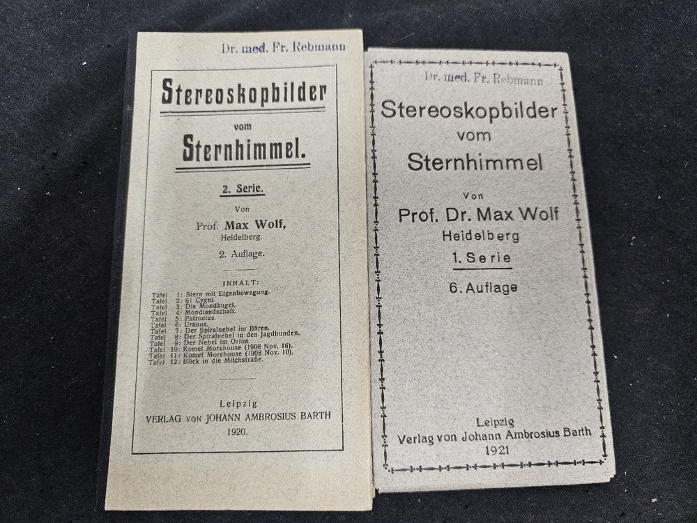 Antike Stereoskopbilder Sternenhimmel Max Wolf 1921 & 1930 (Gebraucht ...