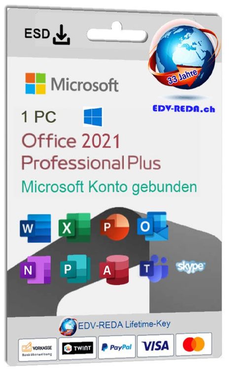 MS Office 2021 Professional Plus MS Konto Bind Key (Gebraucht) in ...