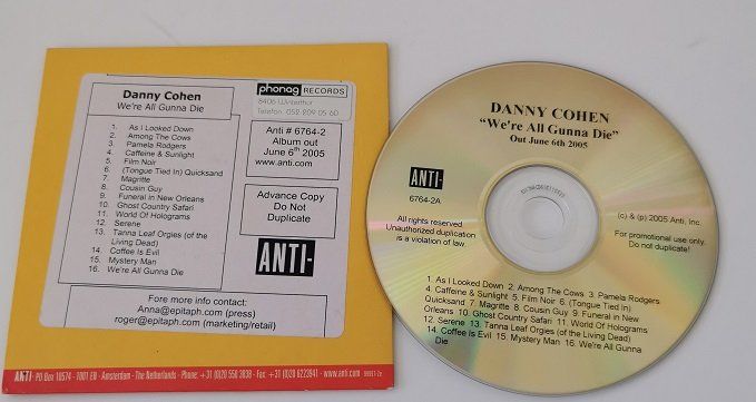 Danny Cohen – We're All Gunna Die (CD) (Gebraucht) in Wilen b. Wollerau für CHF 0.3 – mit ...