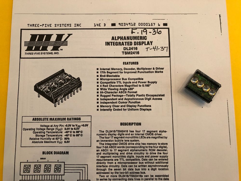 LED-Display DL2416 / TSM2416 aus Geschäftsauflösung / NOS (Neu (gemäss ...