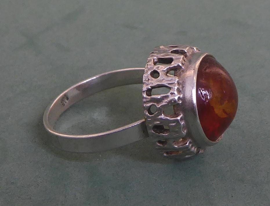 Ring 835 Silber mit Bernstein vor 1939 (Gebraucht) in Muri AG für CHF ...
