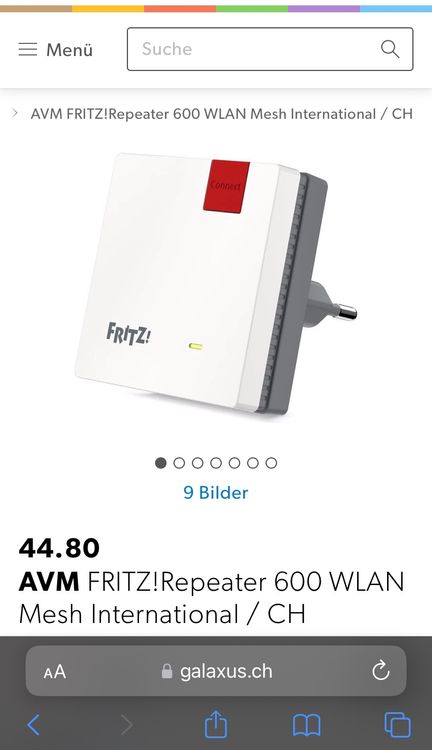 FRITZ!Repeater 600 WLAN Mesh (Gebraucht) in Laupen BE für CHF 5 – mit ...
