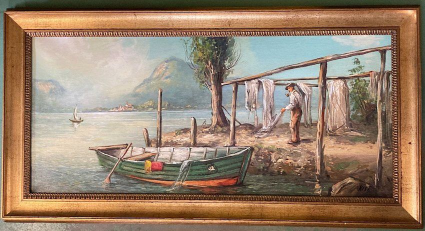 Gemälde Seelandschaft, Uferszene, signiert Rist (ID 6697) (Gebraucht) in Gelterfingen für CHF 75 ...