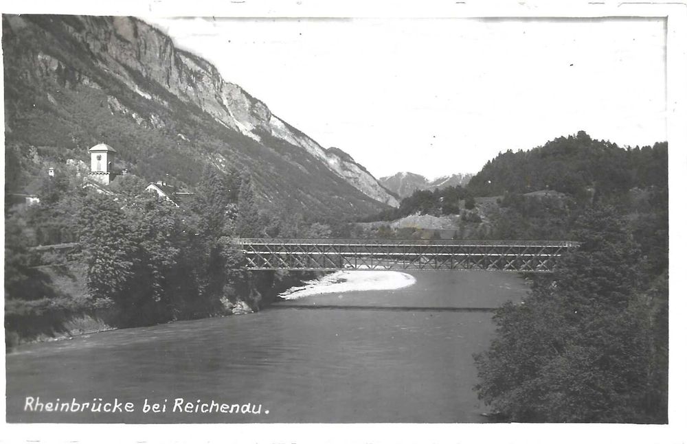 Reichenau GR Rheinbrücke Bahnbrücke Foto Friedli 1927 | Kaufen auf Ricardo