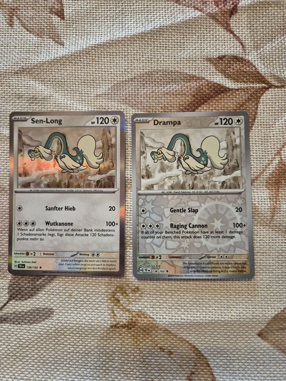 Drampa Holo (DE) + Reverse (EN) Pokemon TEF 138/162 (Neu (gemäss ...