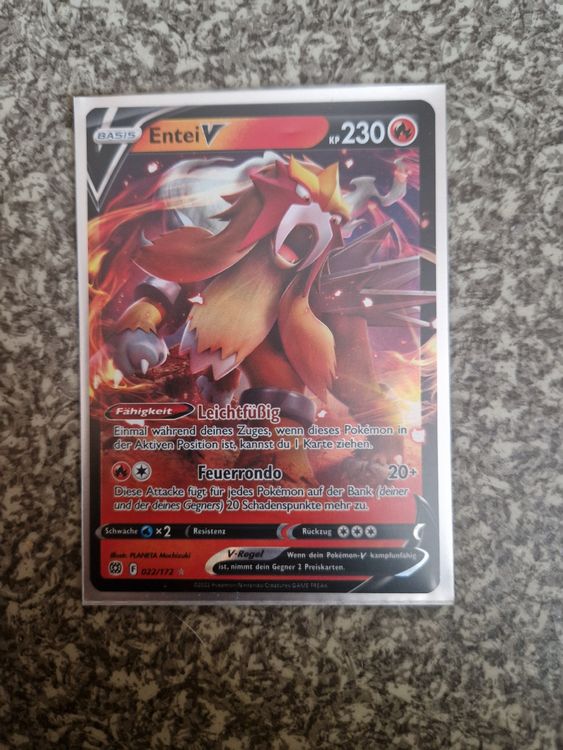 Carte Pokémon Enteï V DE Neuf! | Kaufen auf Ricardo