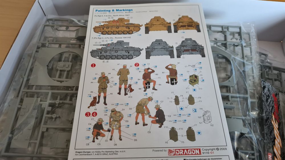 1:35 Panzer III Ausf G Afrika Korps & Figuren - Dragon 9116 (Gebraucht ...