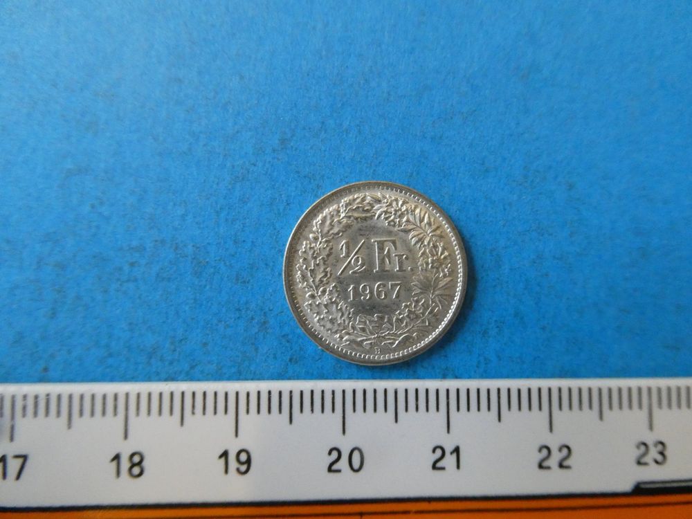 Schweiz 1967, 1/2 Franken - Silber (Gebraucht) in Hinterforst für CHF 2 – mit Lieferung auf ...