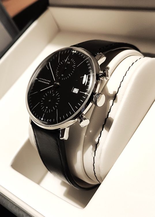 Junghans Max Bill Chronoscope Herrenarmbanduhr Schwarz (Neu und originalverpackt) in Romanshorn ...