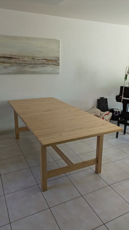 Massiver Ausziehtisch, Holztisch, Esstisch, Birke (Gebraucht) in Aesch (Neftenbach) für CHF 41 ...