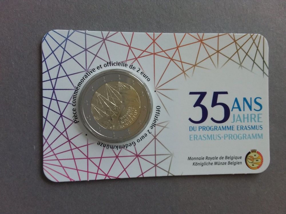 2 Euro Belgien 2022 Erasmus Coincard BU (Neu (gemäss Beschreibung)) in ...
