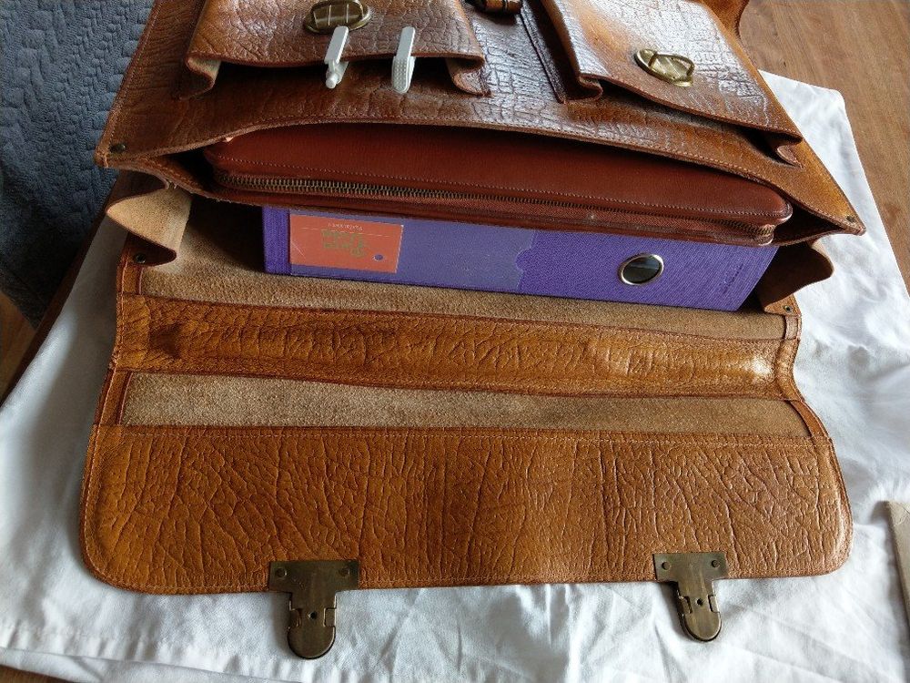 Vintage, original Ledermappe, Schulmappe | Kaufen auf Ricardo