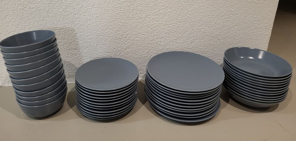 Ikea Geschirr Grau Blau
