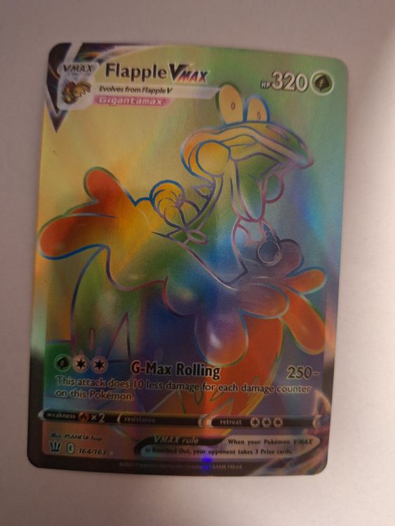 Pokémon Karte Flapple Vmax Rainbow Rare | Kaufen auf Ricardo