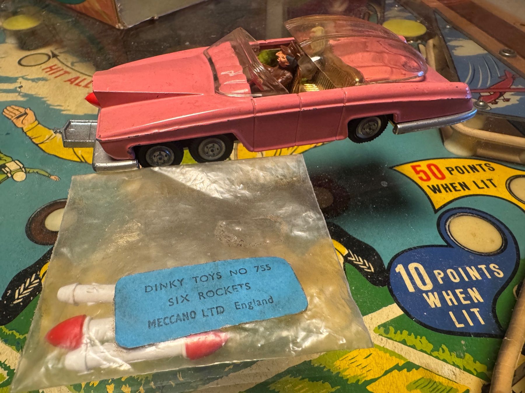 SELTENER ALTER DINKY TOYS LADY PENELOPE BLECHAUTO MIT RAKETE (Gebraucht ...