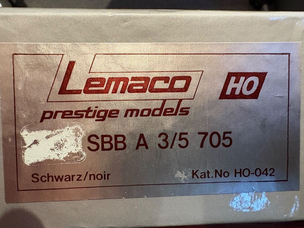 Lemaco HO: SBB Dampflok A 3/5 Nr. 705 (Neu (gemäss Beschreibung)) in Speicher für CHF 560 – mit ...
