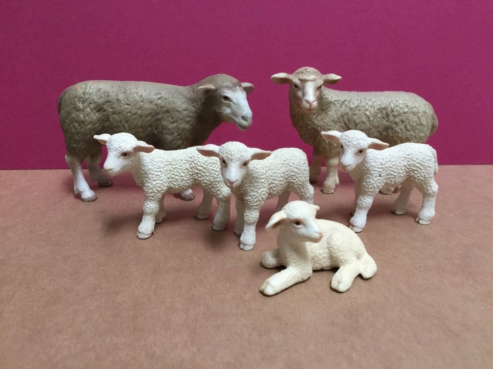 6 Schleich Schaf Schafbock Lamm | Kaufen auf Ricardo