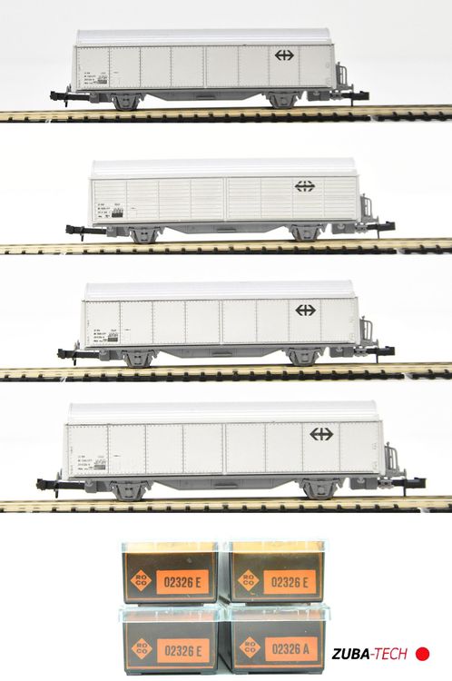 4x Roco Schiebewandwagen SBB Spur N GS mit OVP | Kaufen auf Ricardo