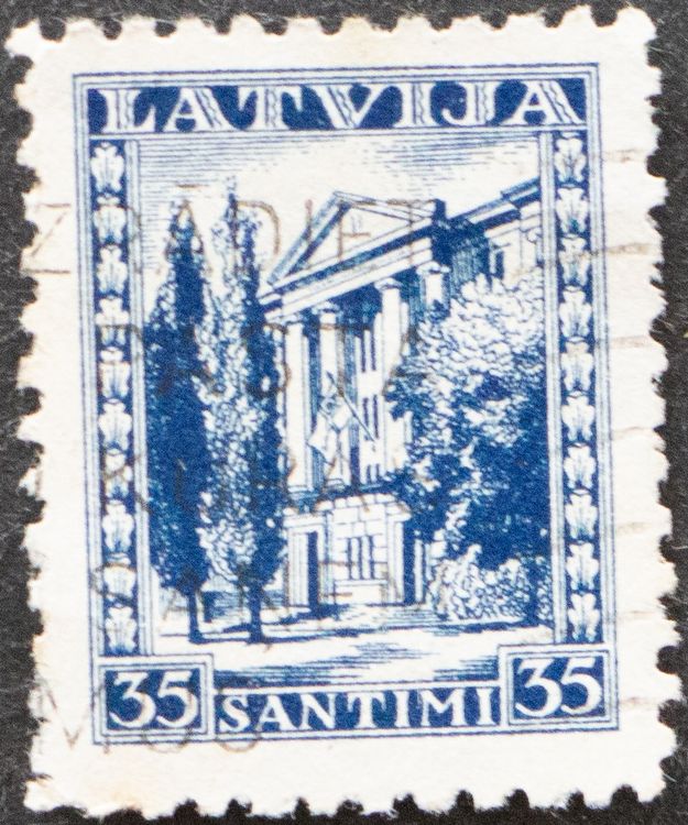 Latvija Briefmarke, 35 Santimi (Gebraucht) in Chiasso für CHF 1.5 – mit ...