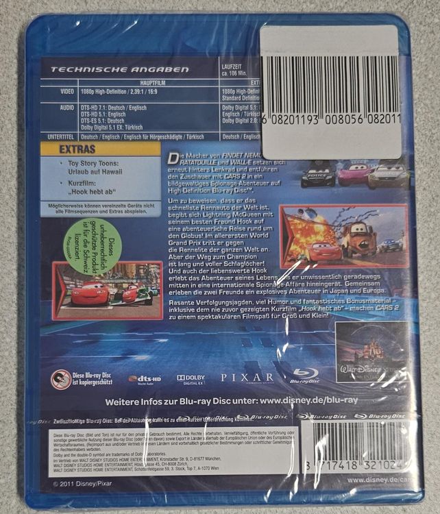 DISNEY PIXAR CARS 2 BLU-RAY | Kaufen auf Ricardo
