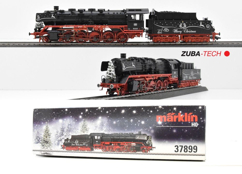 Märklin 37899 Weihnachts-Dampflokomotive mit Schlepptender (Gebraucht ...
