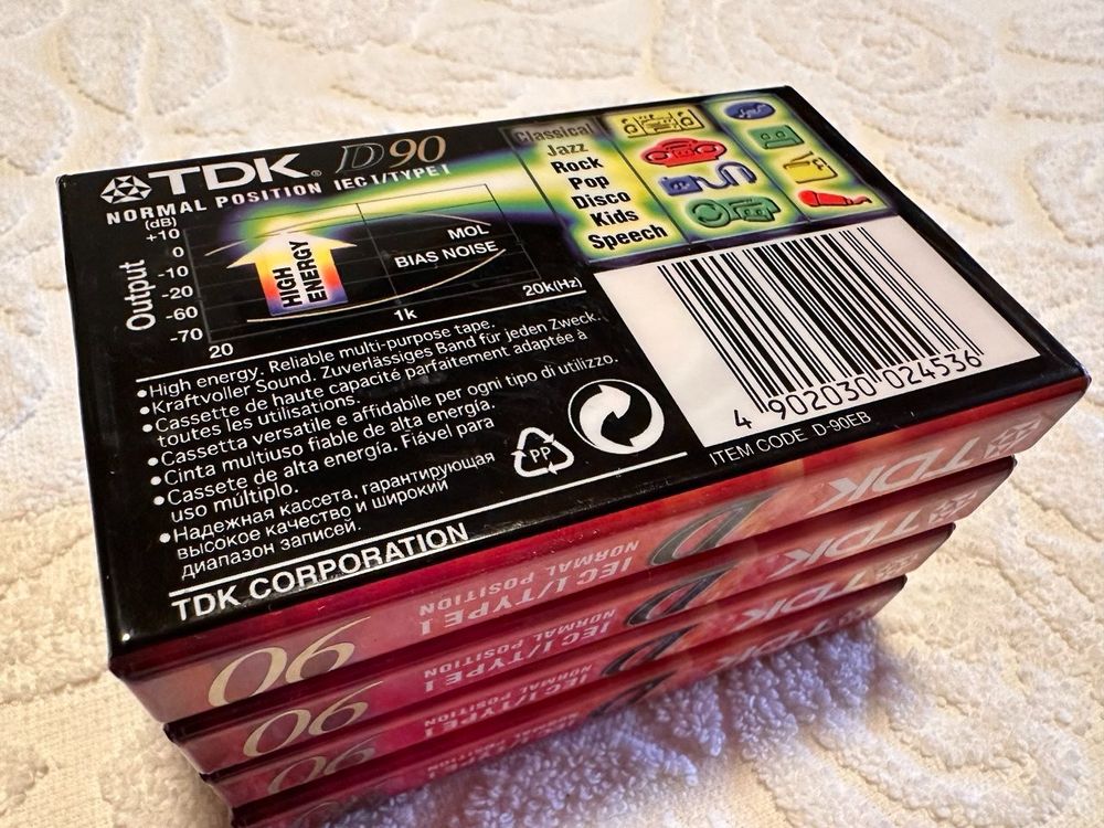 TDK D90 Normal Position Kassetten, 4 Stk. - Neu & OVP (Neu und ...