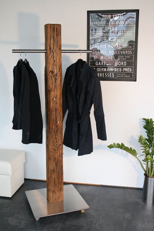 Garderobe aus Holz Rustikal - Rustic Jacket Hanger Wood (Neu und ...