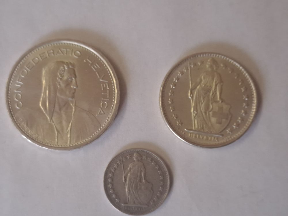 3 Silbermünze 5Fr. 1967 / 2Fr. 1965 / 1/2Fr. 1950 | Kaufen auf Ricardo