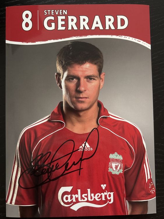Signiertes Foto Steven Gerrard Liverpool FC Legende Fussball | Kaufen ...