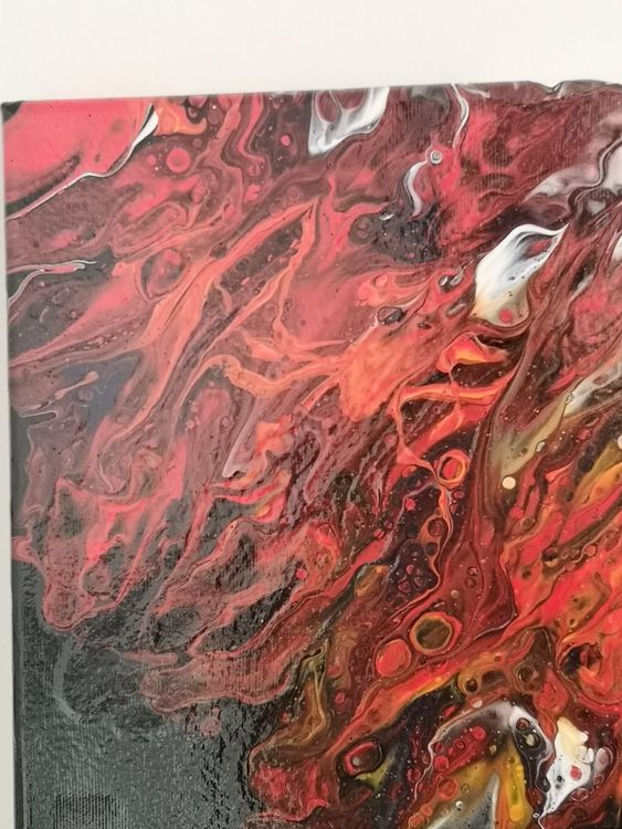 Pouring Bild auf Leinwand, 40 x 40 cm, Unikat | Kaufen auf Ricardo