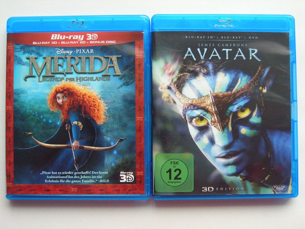 Avatar & Merida Legende d. Highlands (Blu-ray 3D +2D + DVD) (Neu ...