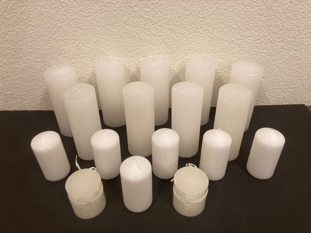 Kerzen Restposten Paket mit 8 Kilo weissen Kerzen (Neu (gemäss ...